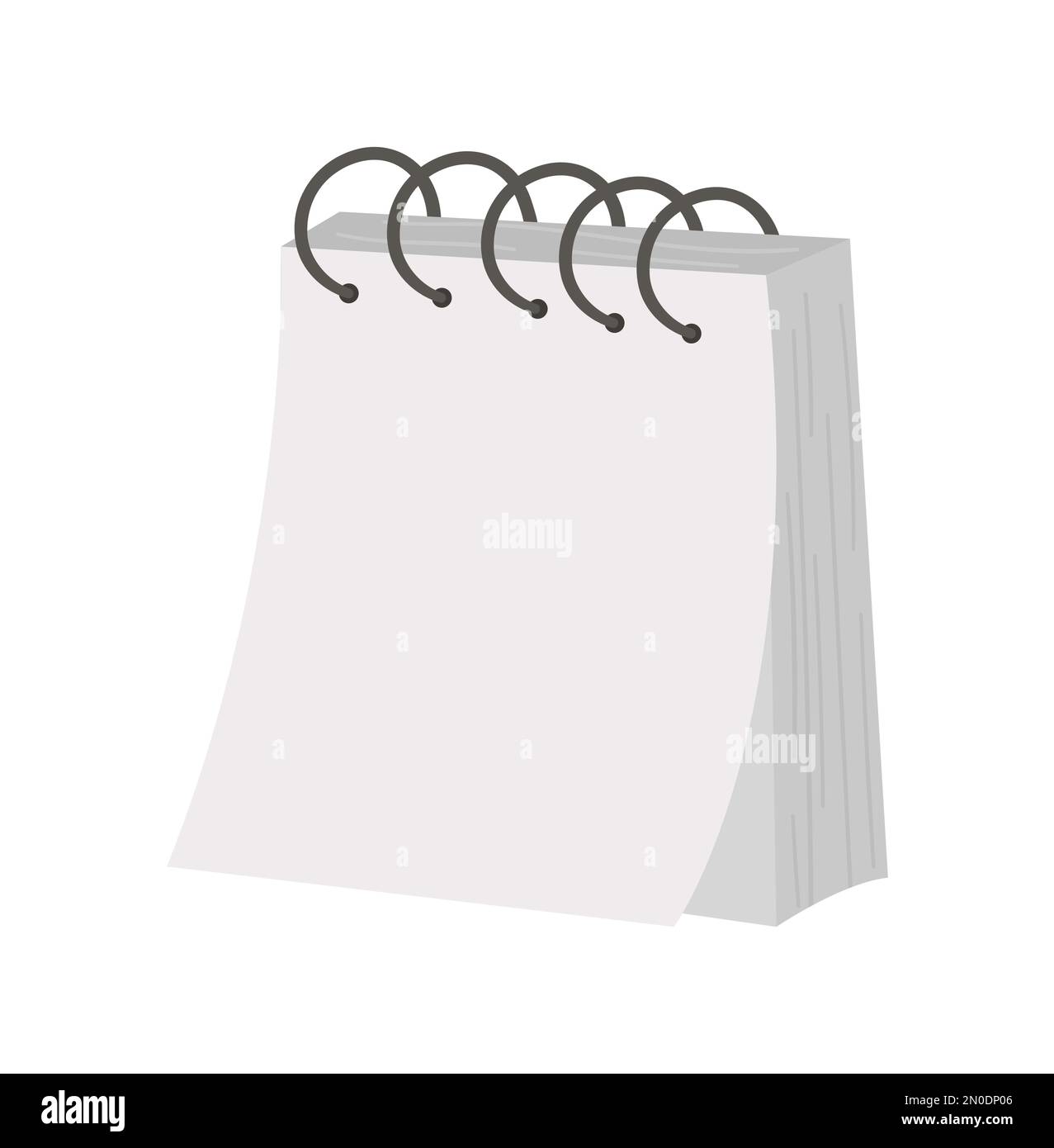 Vector block calendar isolated on white background. Flat style loose ...