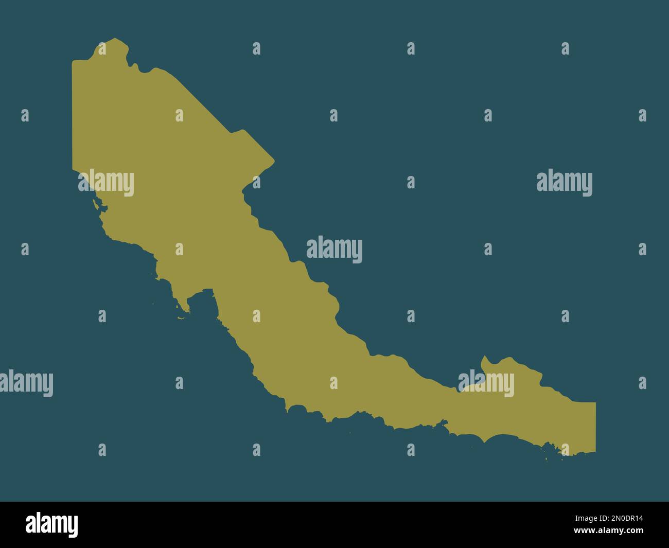 Central Province, province of Papua New Guinea. Solid color shape Stock ...