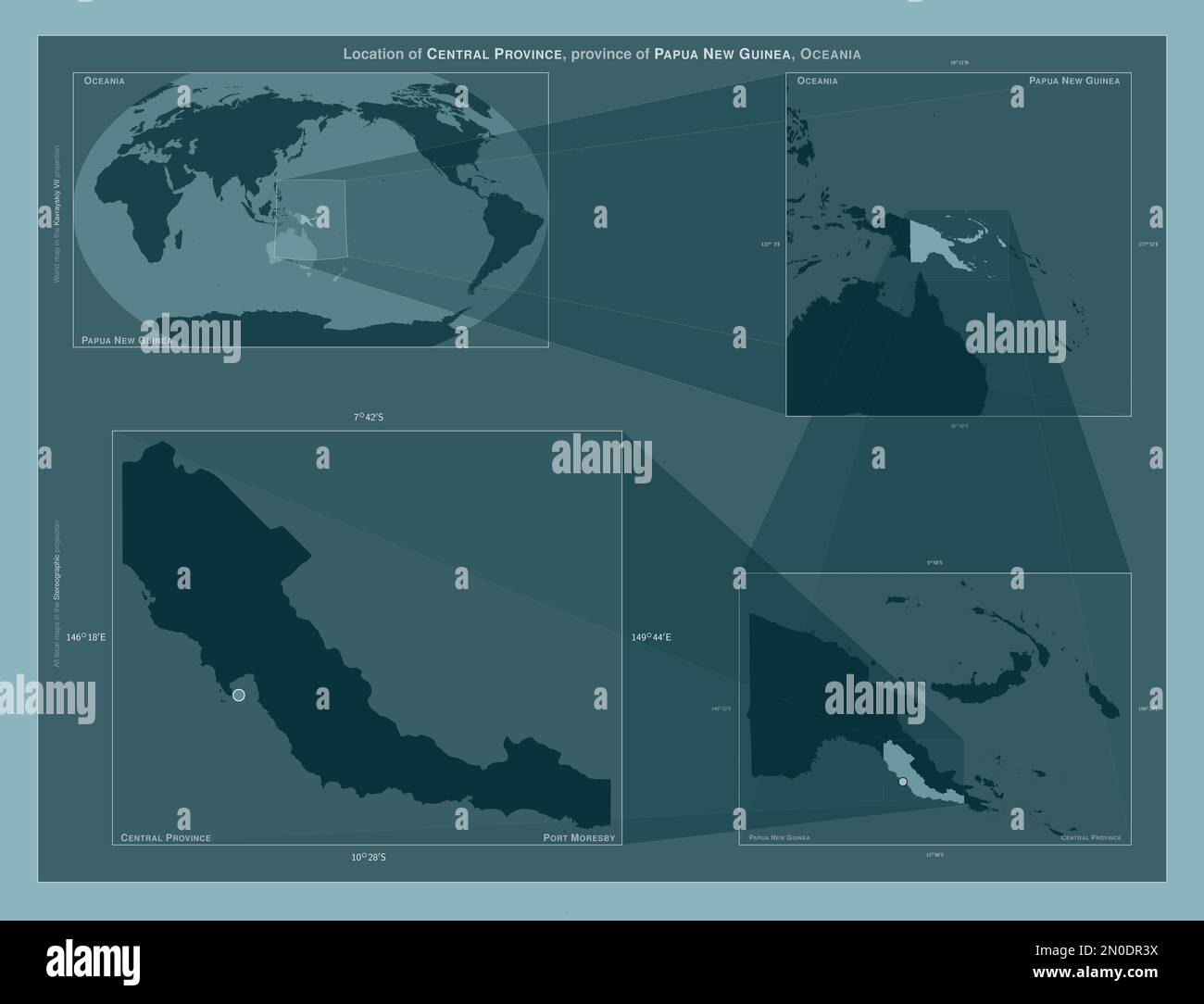 Central Province, province of Papua New Guinea. Diagram showing the ...