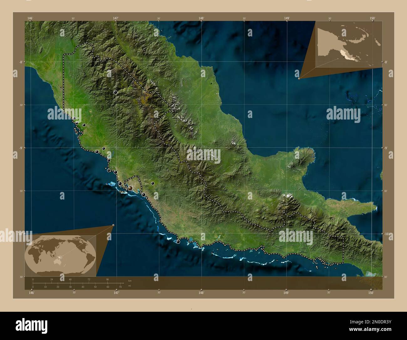 Central Province, province of Papua New Guinea. Low resolution ...