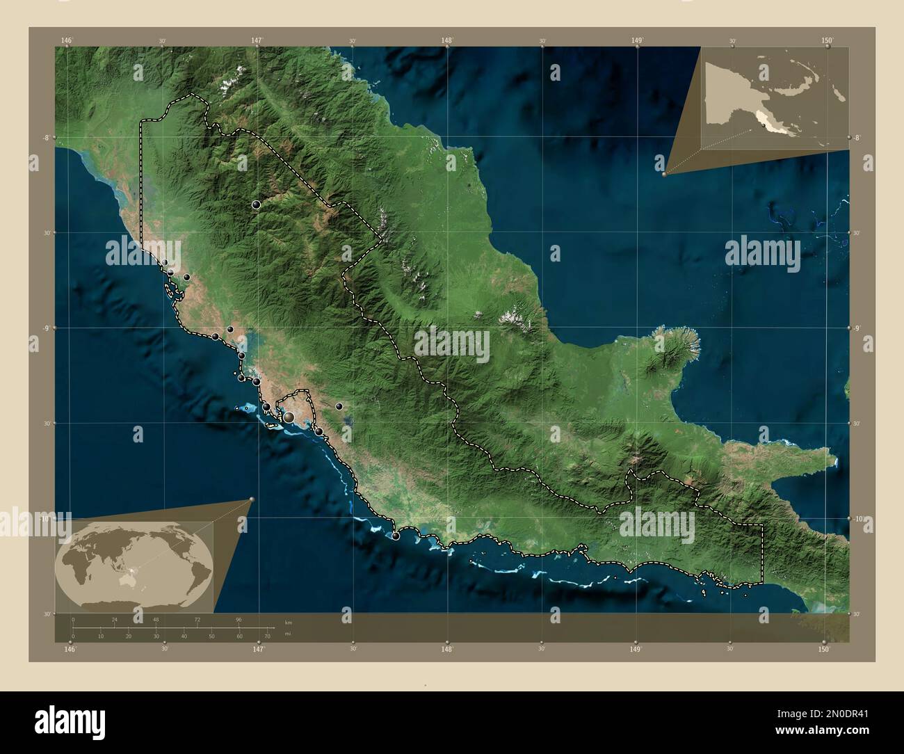 Central Province, province of Papua New Guinea. High resolution ...