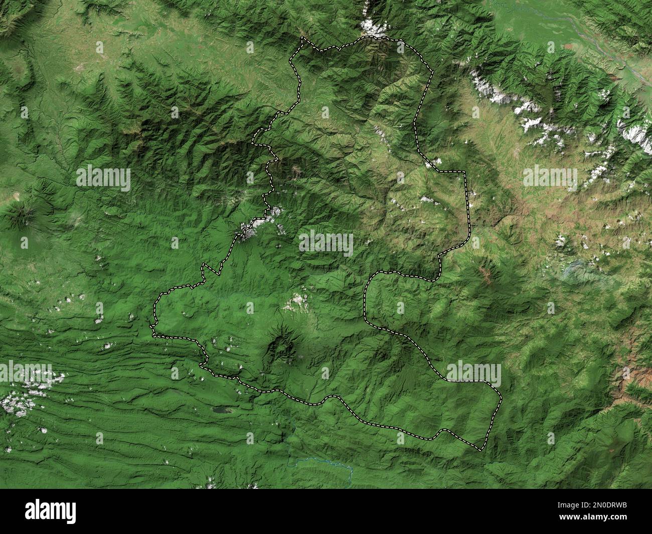 Chimbu, province of Papua New Guinea. High resolution satellite map ...