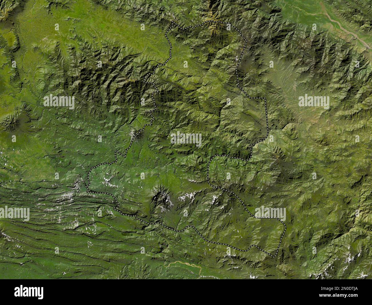 Chimbu, province of Papua New Guinea. Low resolution satellite map ...