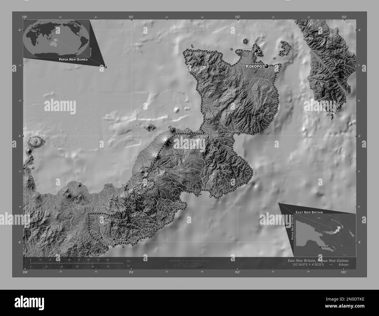 Rabaul map Black and White Stock Photos & Images - Alamy