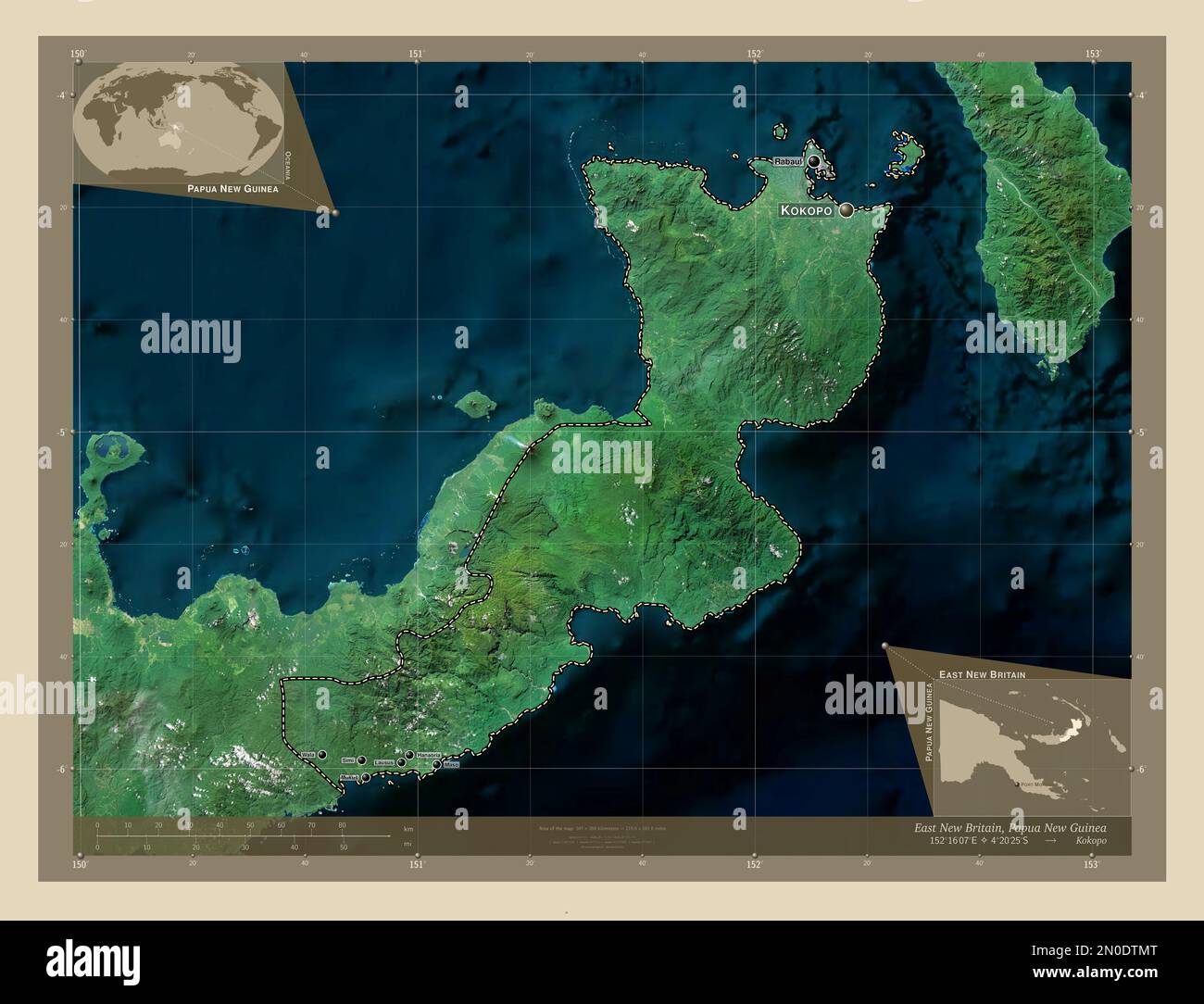 East New Britain, province of Papua New Guinea. High resolution ...