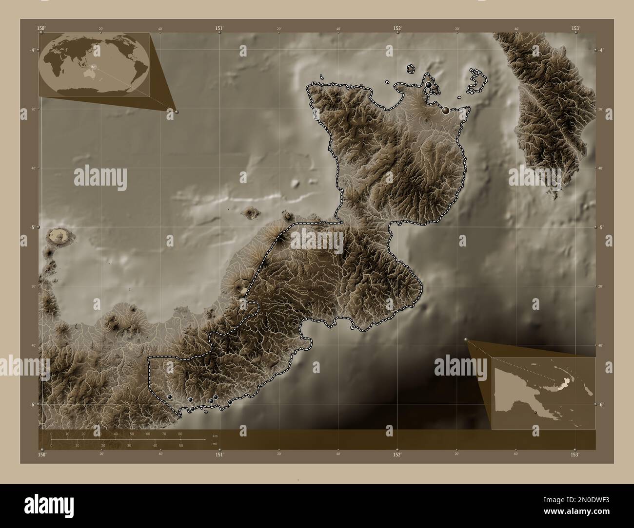 Rabaul map hi-res stock photography and images - Alamy