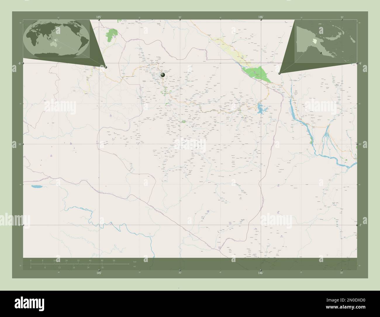 Eastern Highlands, province of Papua New Guinea. Open Street Map ...