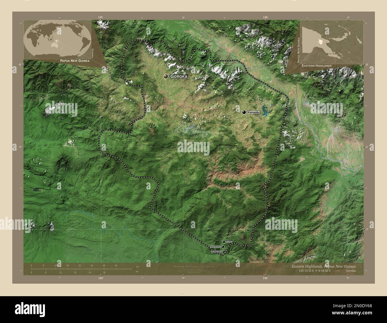 Eastern Highlands, province of Papua New Guinea. High resolution ...