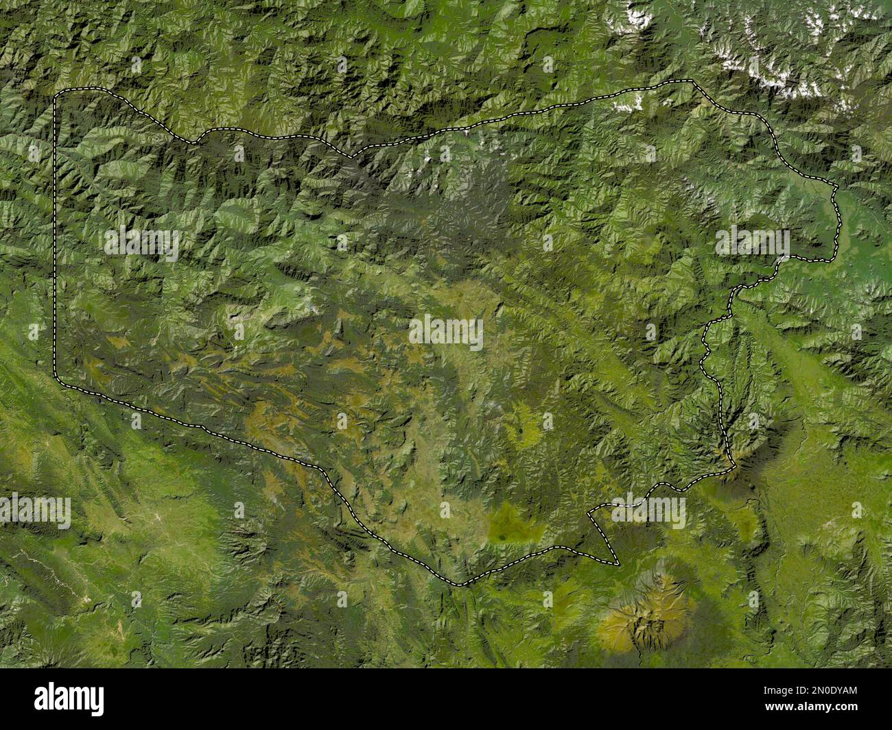 Enga, province of Papua New Guinea. Low resolution satellite map Stock ...