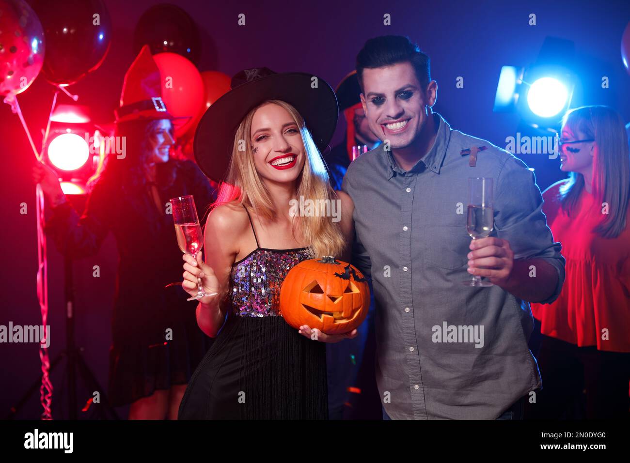 Caucasian couple enjoying carnival hi-res stock photography and images ...