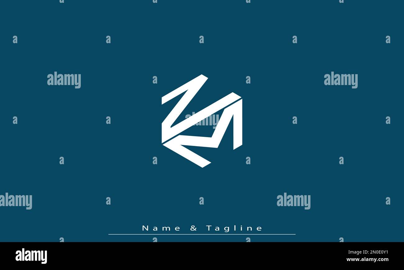 Alphabet letters Initials Monogram logo ZM , MZ Stock Vector Image & Art - Alamy