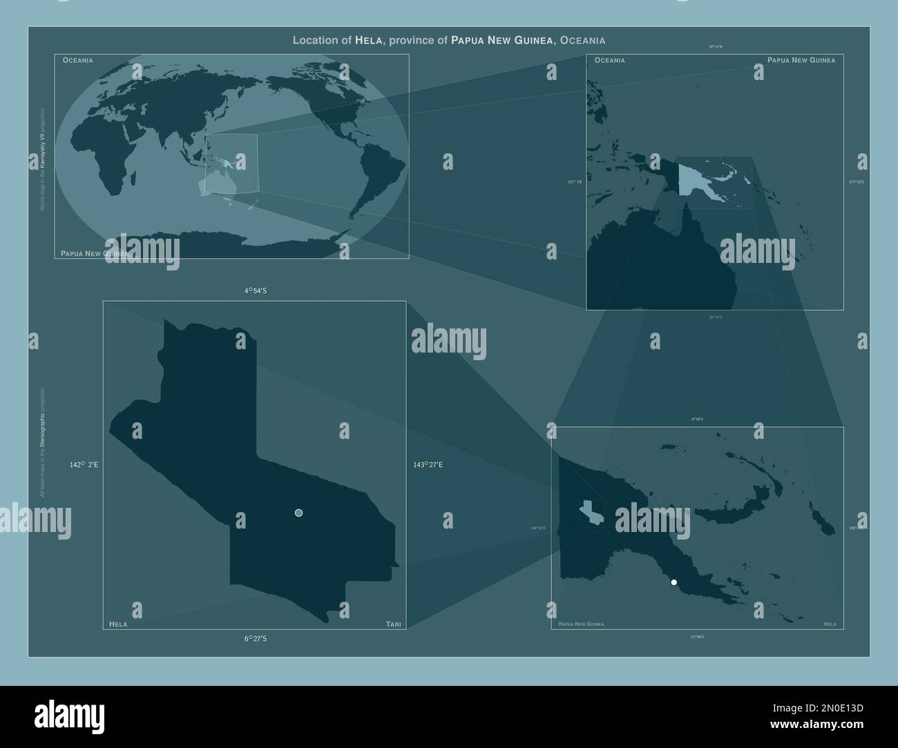 Hela, province of Papua New Guinea. Diagram showing the location of the ...