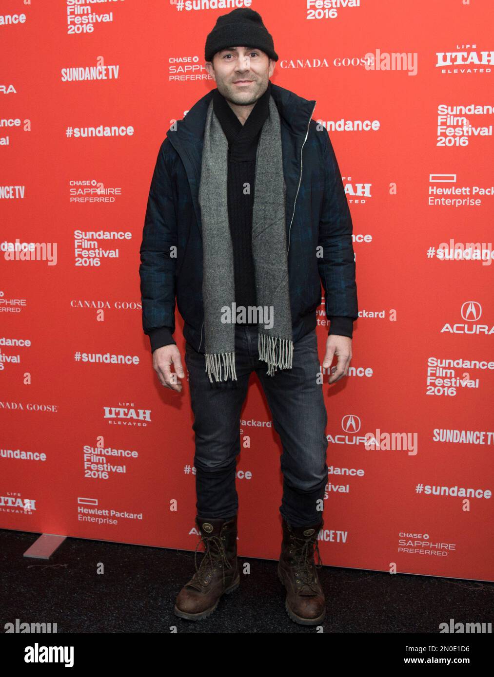 Christopher Amitrano poses at the premiere of "The Land" during the ...