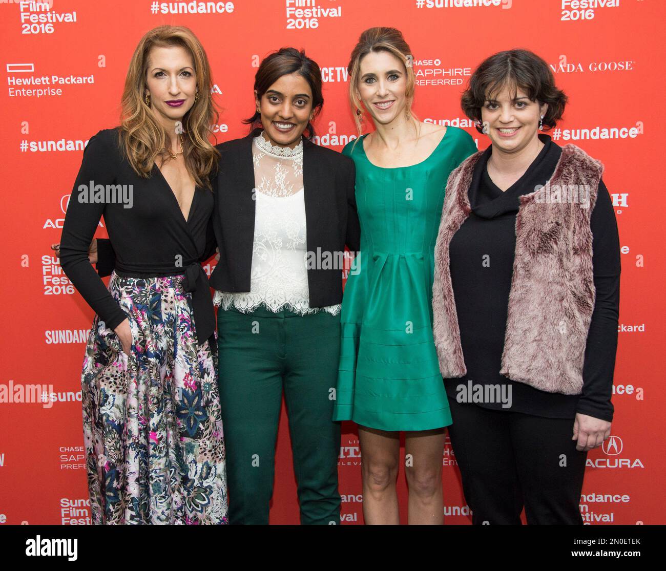 From left, actress Alysia Reiner, director Meera Menon, actress Sarah ...