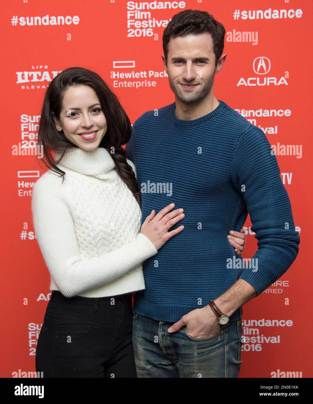 Actors Nikki Pettus, left, and Roe Hartrampf pose at the premiere of ...
