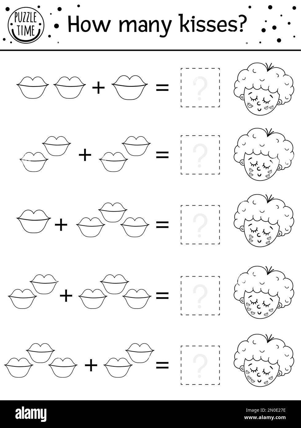 Many kisses Stock Vector Images - Alamy