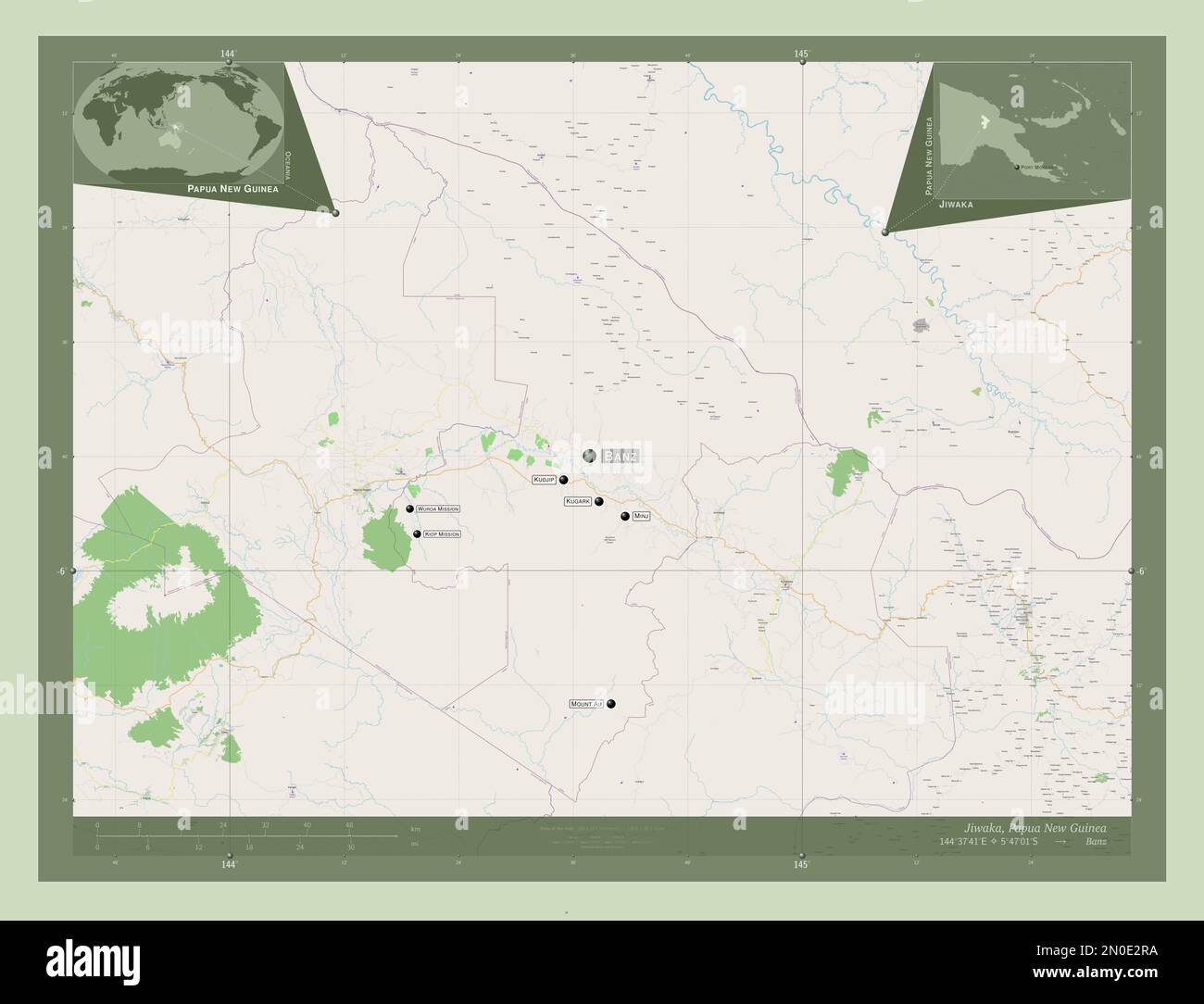 Jiwaka, province of Papua New Guinea. Open Street Map. Locations and ...