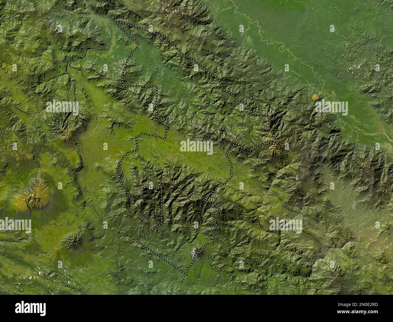 Jiwaka, province of Papua New Guinea. Low resolution satellite map ...