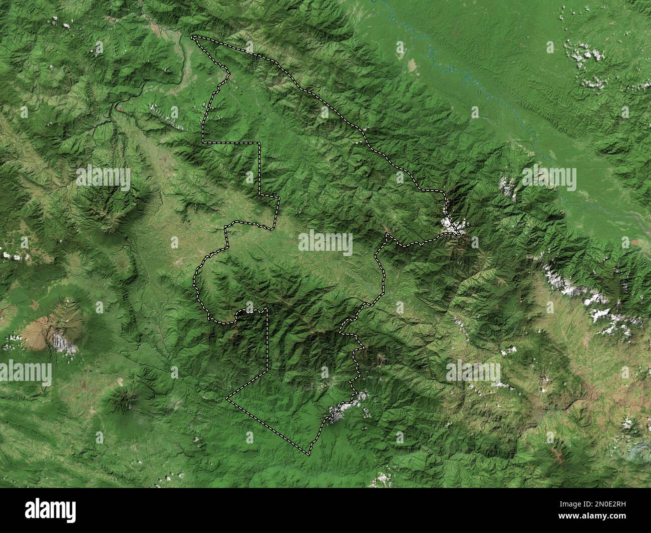 Jiwaka, province of Papua New Guinea. High resolution satellite map ...