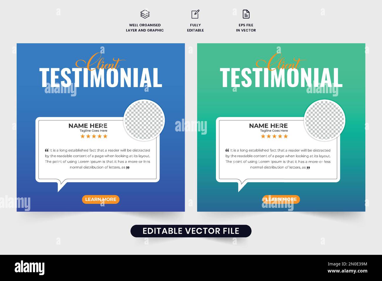 Customer Testimonials Layout