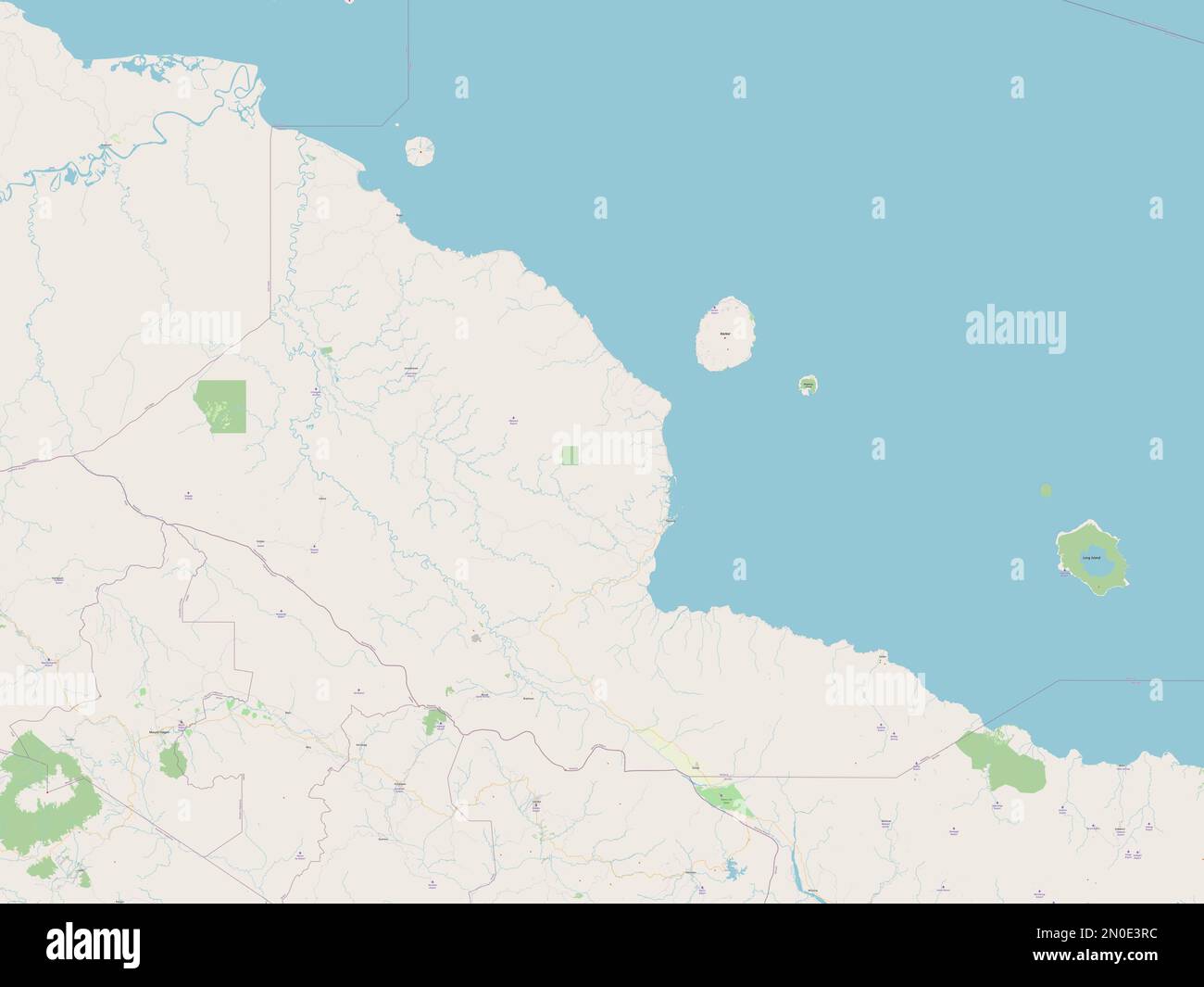 Madang, province of Papua New Guinea. Open Street Map Stock Photo - Alamy