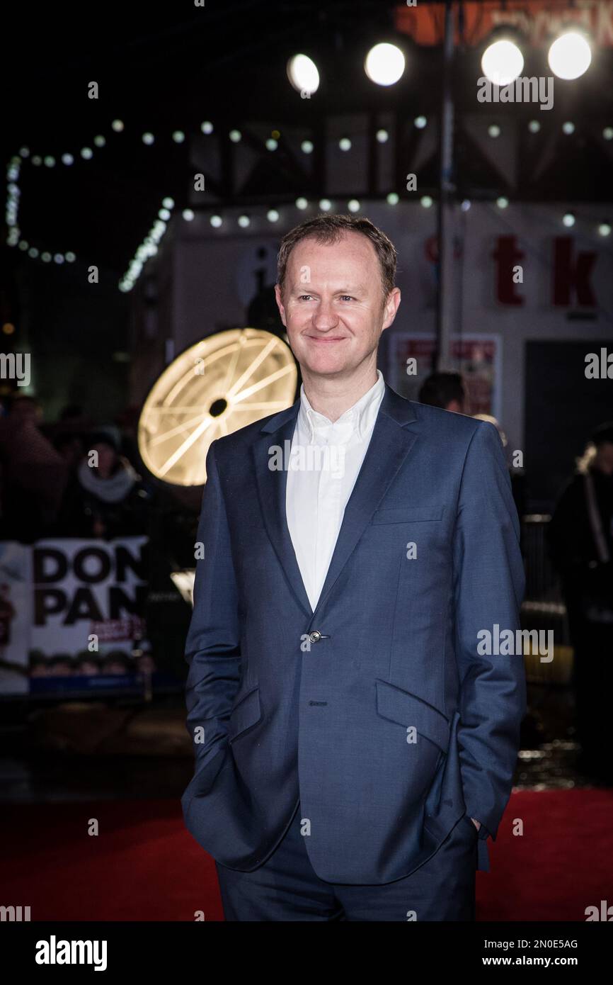 Mark Gatiss poses for photographers upon arrival at the premiere of the ...