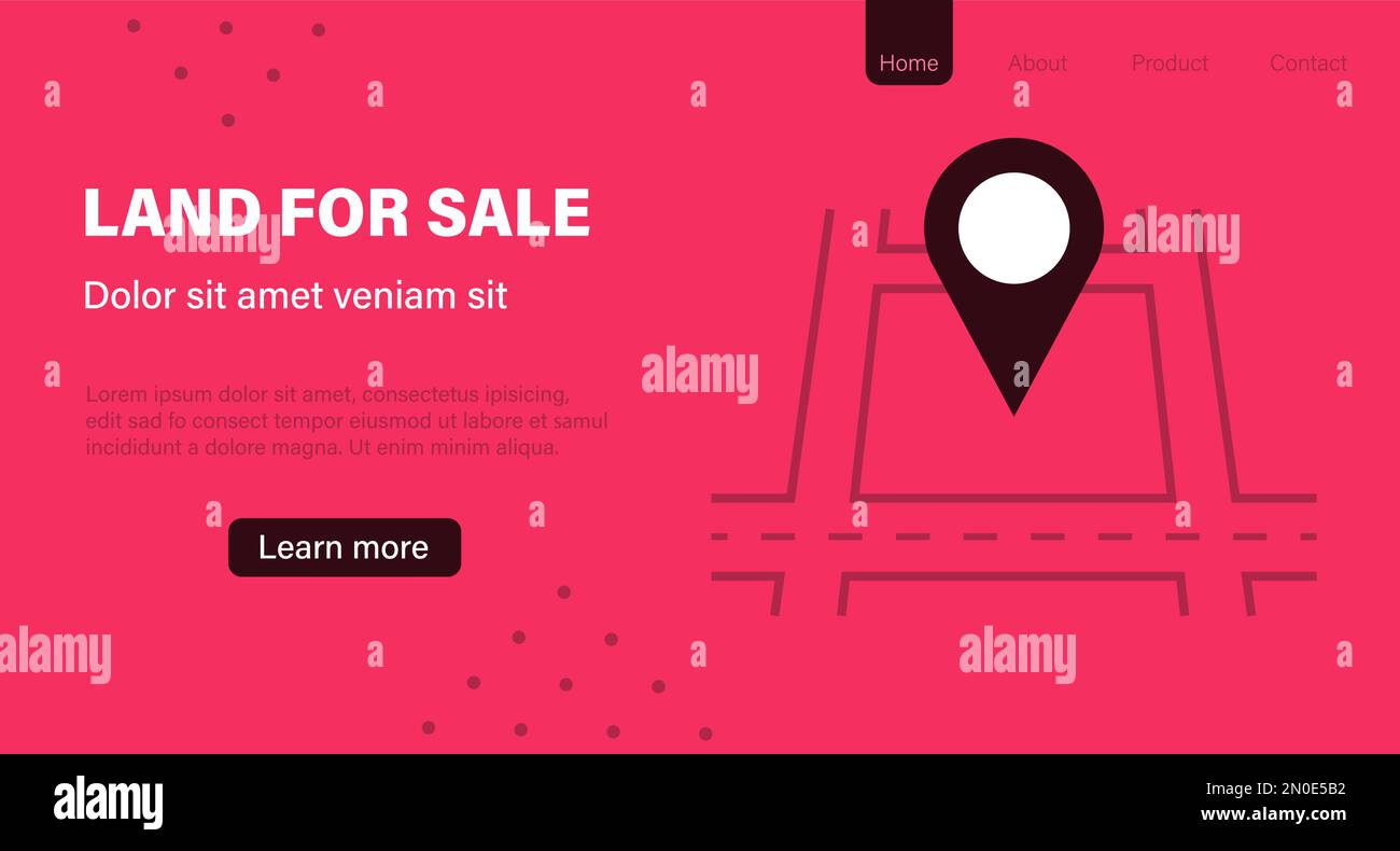 Land for sale layout page. That tract of land for owned, sale, development, rent, buy. And ...