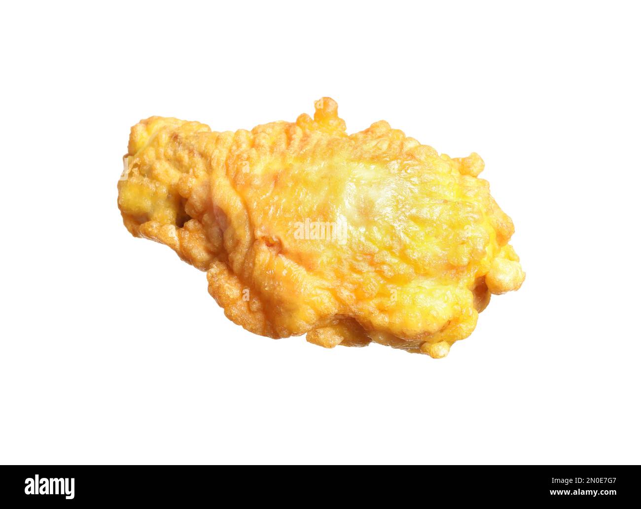Tasty deep fried chicken piece isolated on white Stock Photo - Alamy