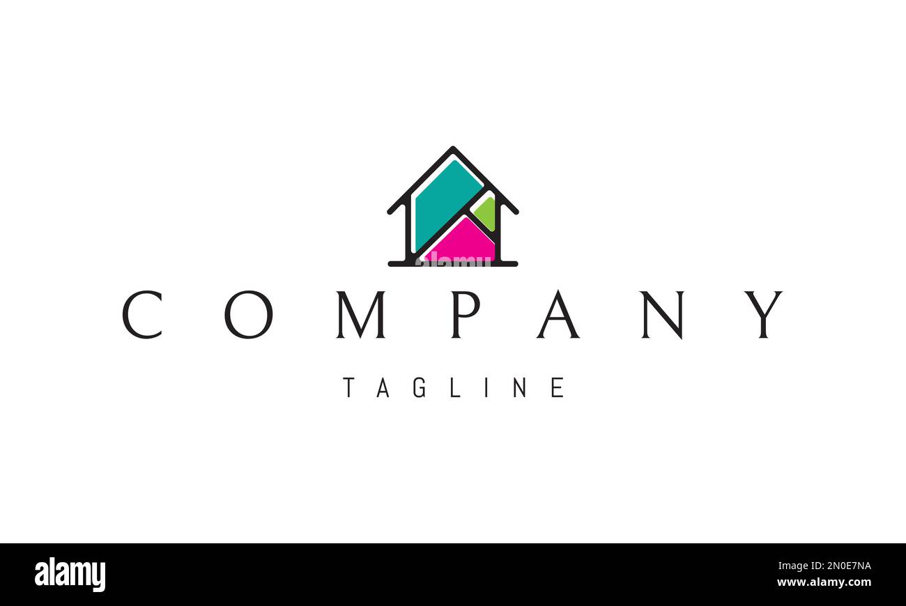 Vector logo design on which an abstract image of a colored childrens ...