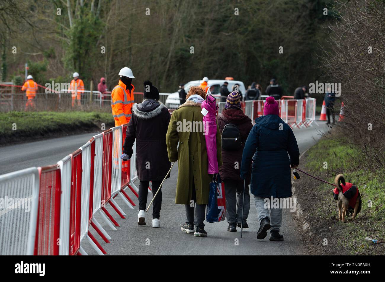 Hartwell, Aylesbury, UK. 5th February, 2023. Scenes of conflict today ...