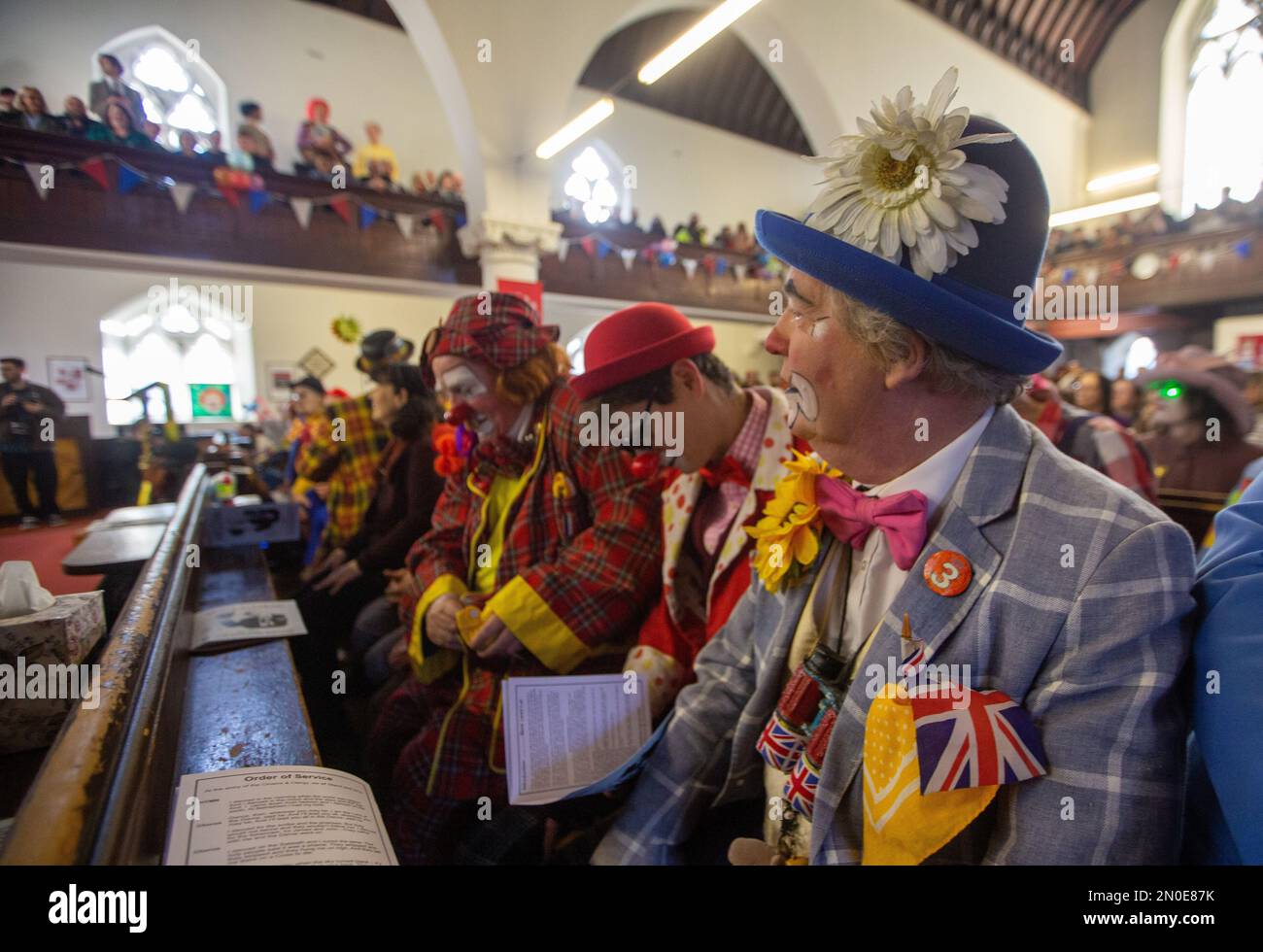 London, England, UK. 5th Feb, 2023. Clowns take part in the 73rd annual ...