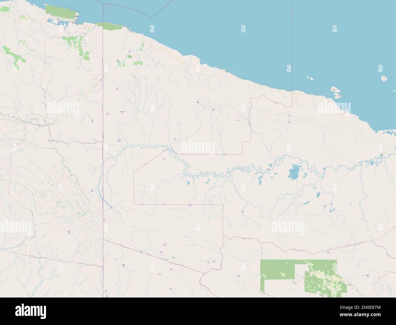 Sandaun, province of Papua New Guinea. Open Street Map Stock Photo - Alamy