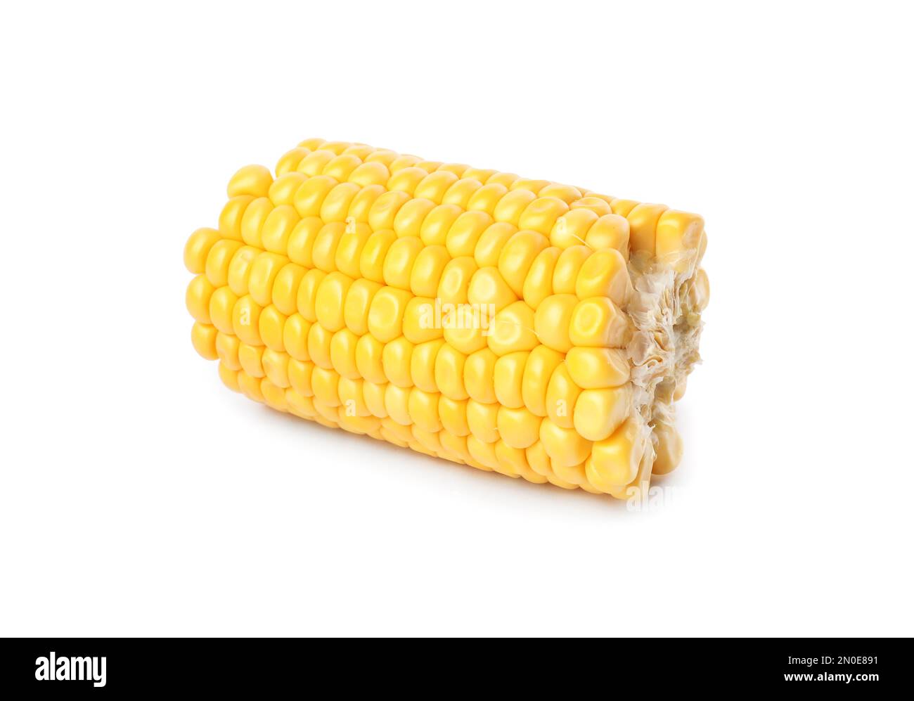 Piece of ripe raw corn cob isolated on white Stock Photo - Alamy
