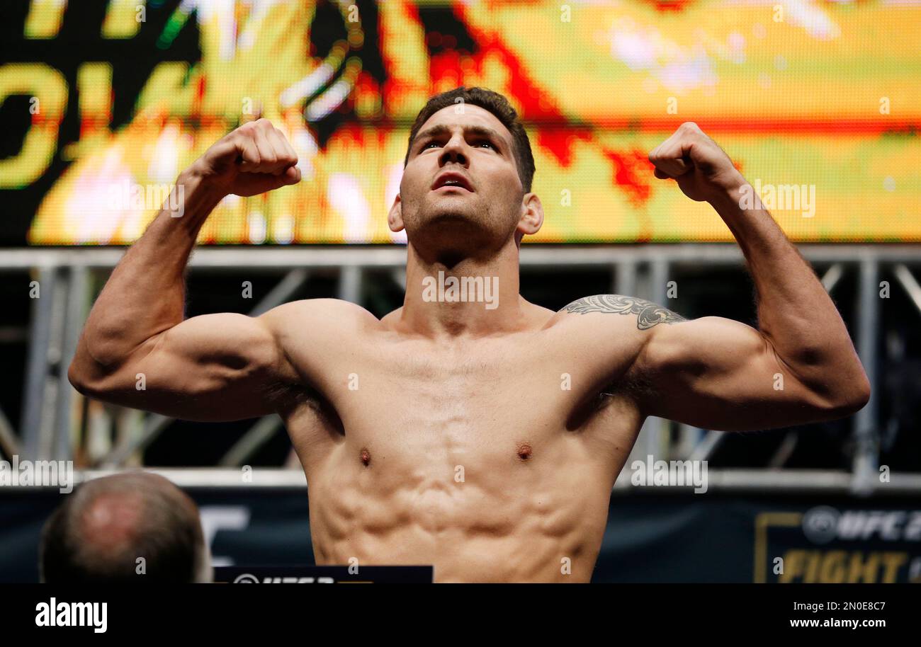 FILE - In this Dec. 11, 2015, file photo, Chris Weidman poses on the ...