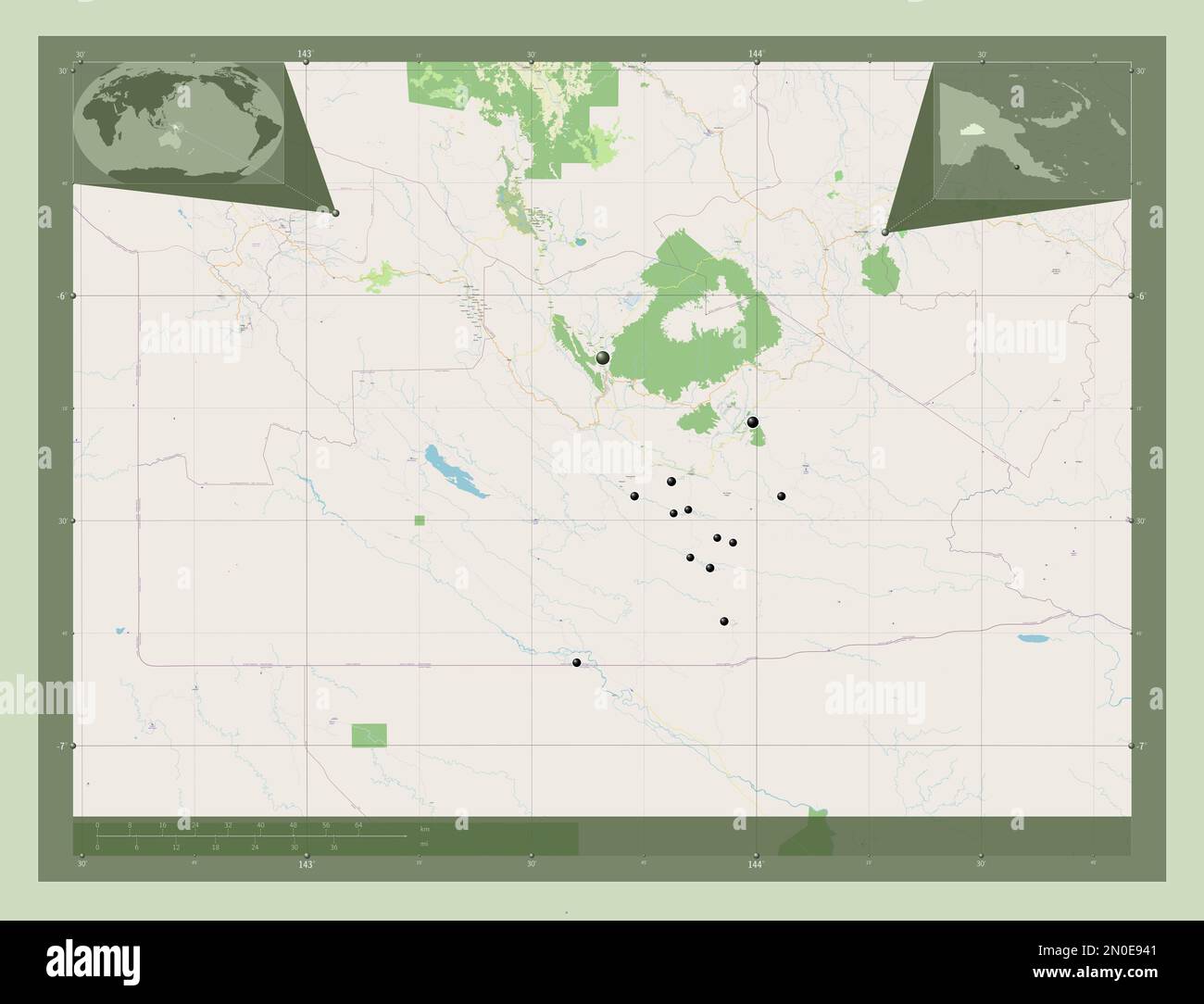Southern Highlands, province of Papua New Guinea. Open Street Map ...