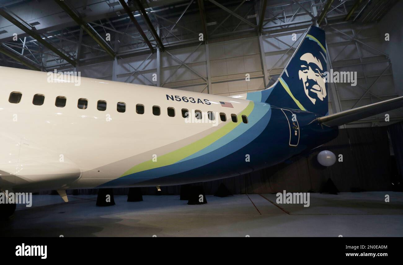 The tail logo of Alaska Airlines new livery featuring the familiar ...