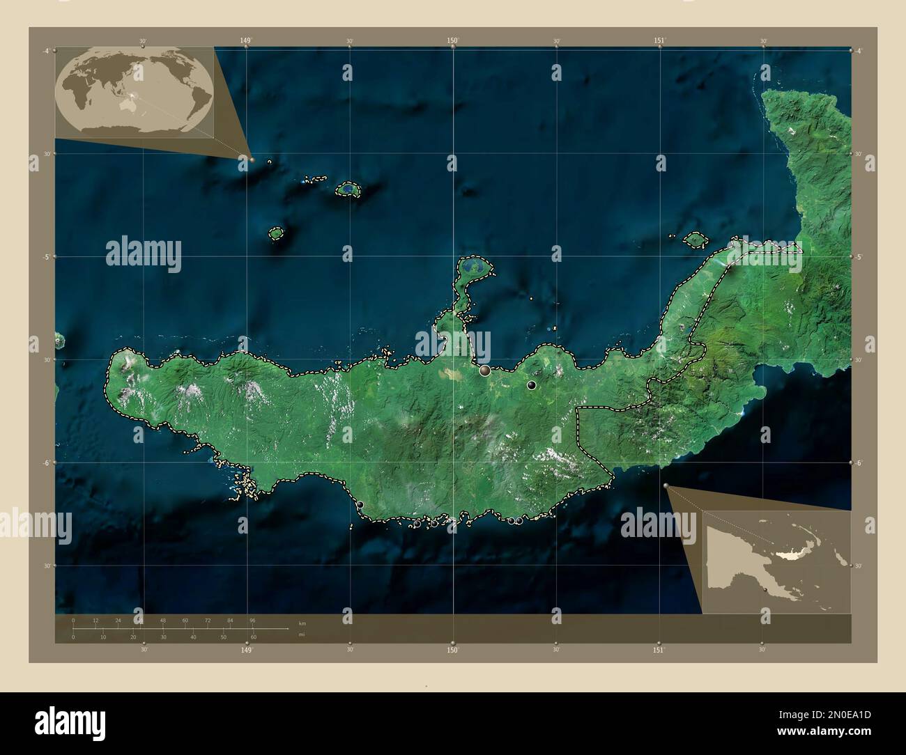 West New Britain, province of Papua New Guinea. High resolution ...