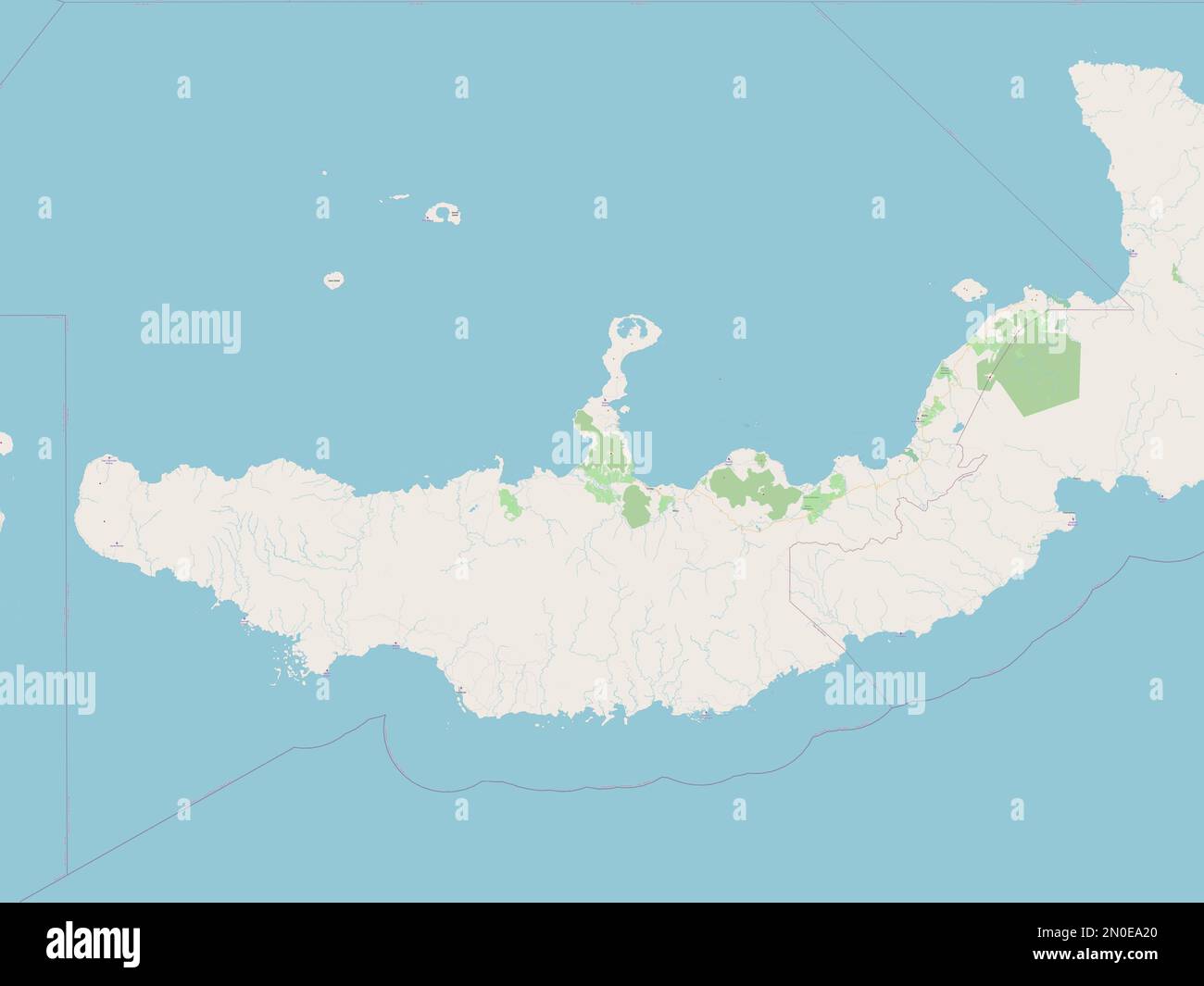 West New Britain, province of Papua New Guinea. Open Street Map Stock ...