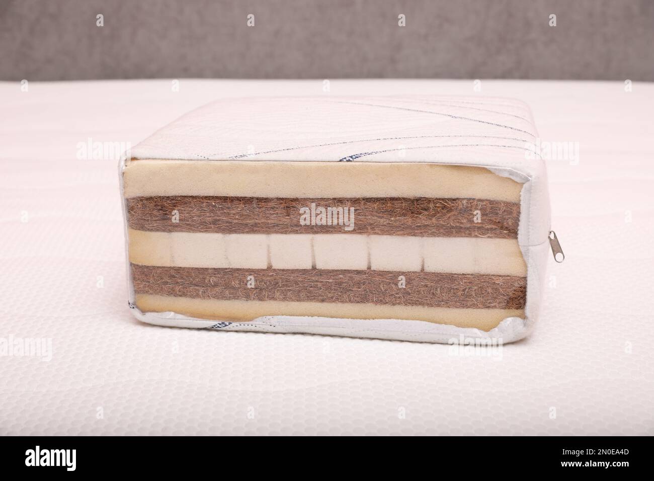 Sample of modern orthopedic mattress on textile Stock Photo - Alamy