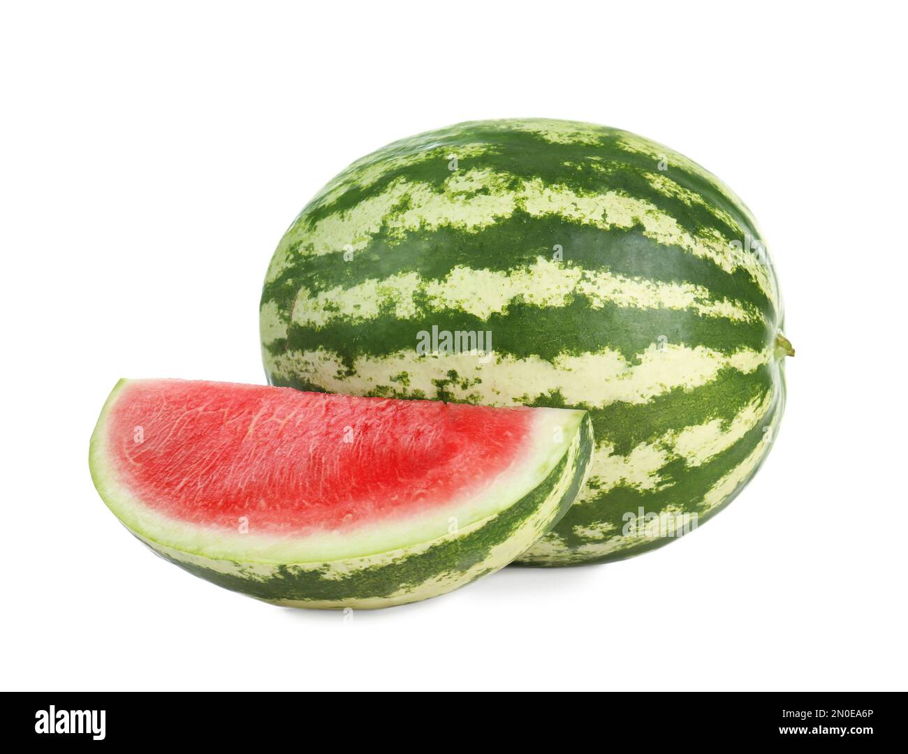 Delicious whole and cut watermelons isolated on white Stock Photo - Alamy