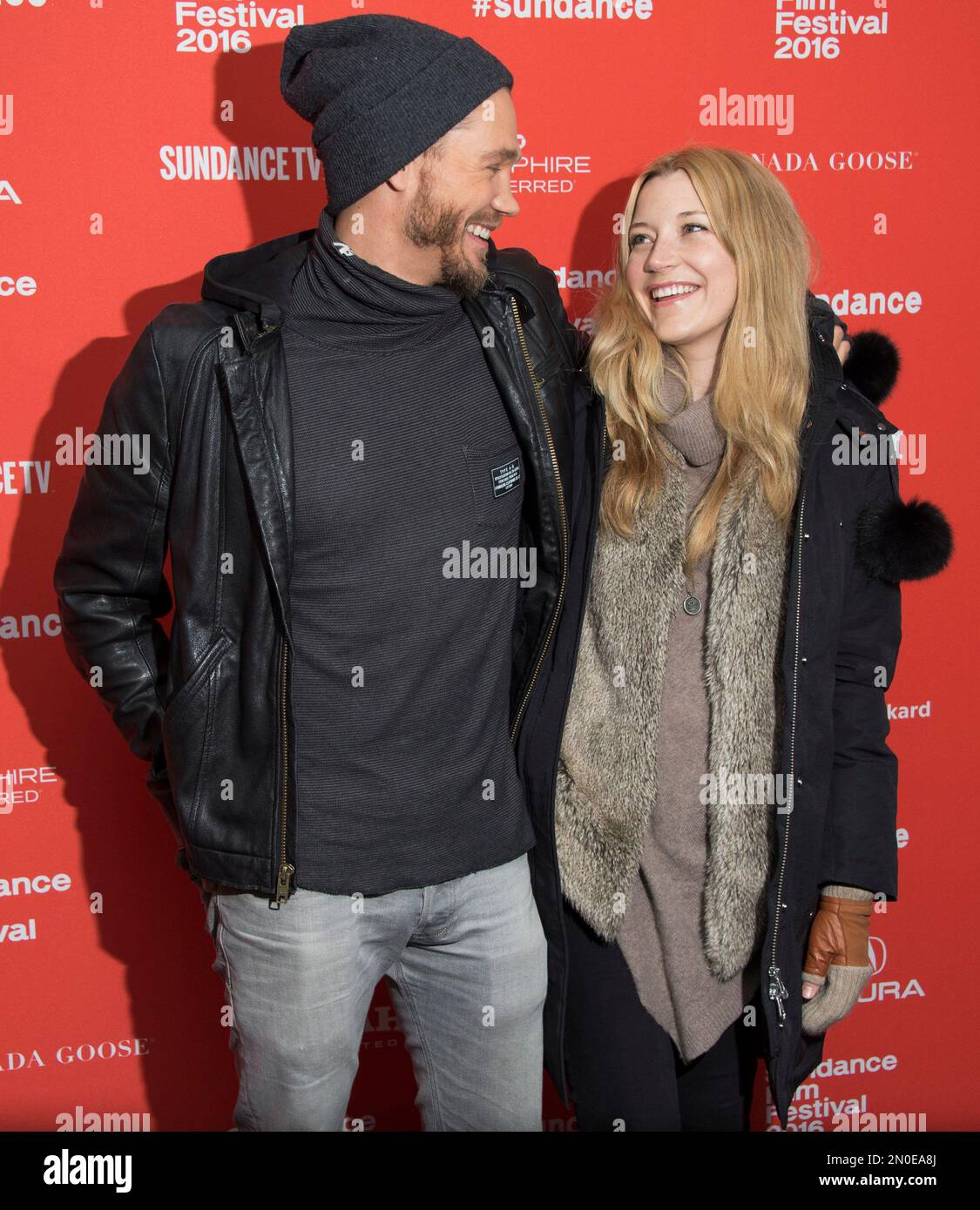 Actor Chad Michael Murray, left, and actress Sarah Roemer pose at the ...