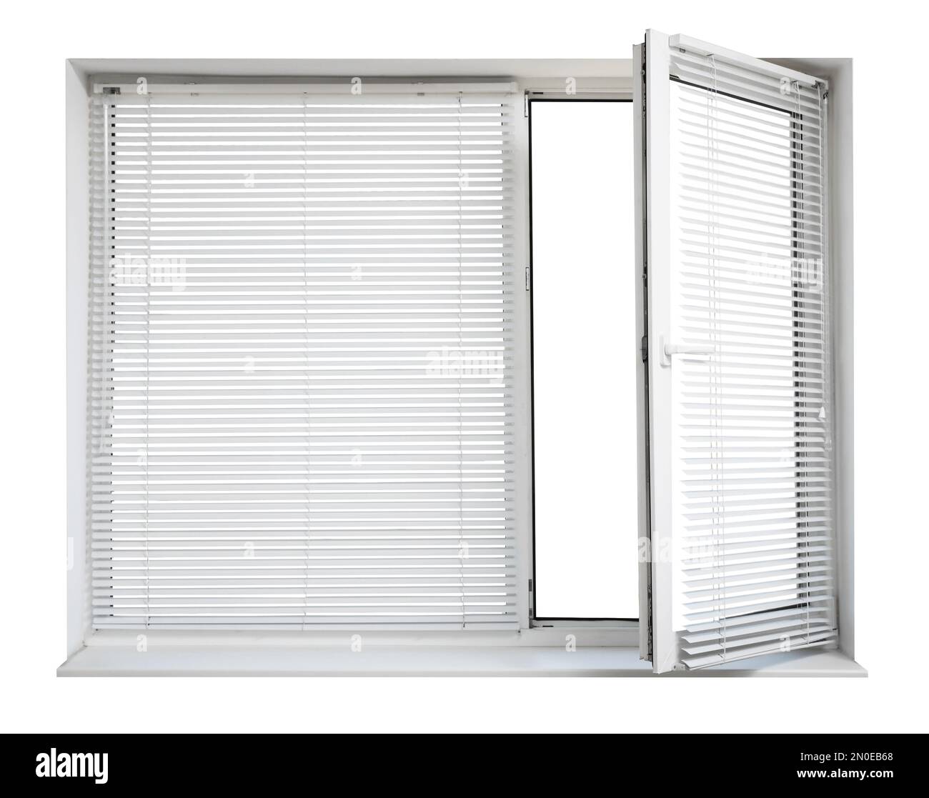 Modern open plastic window on white background Stock Photo - Alamy