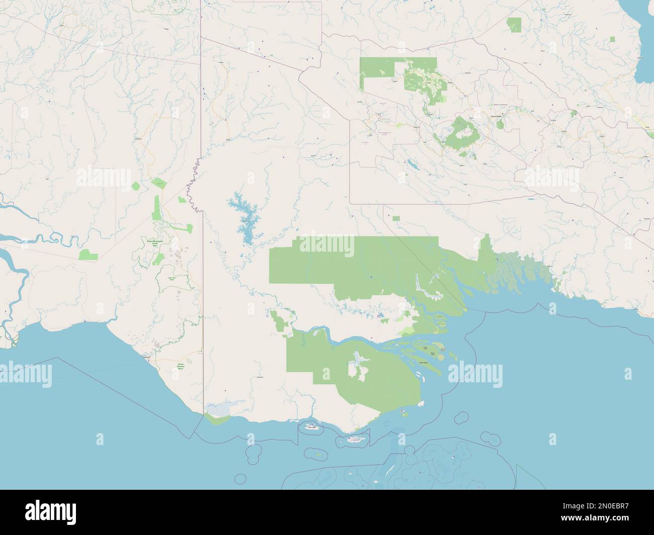 Western Province, province of Papua New Guinea. Open Street Map Stock ...