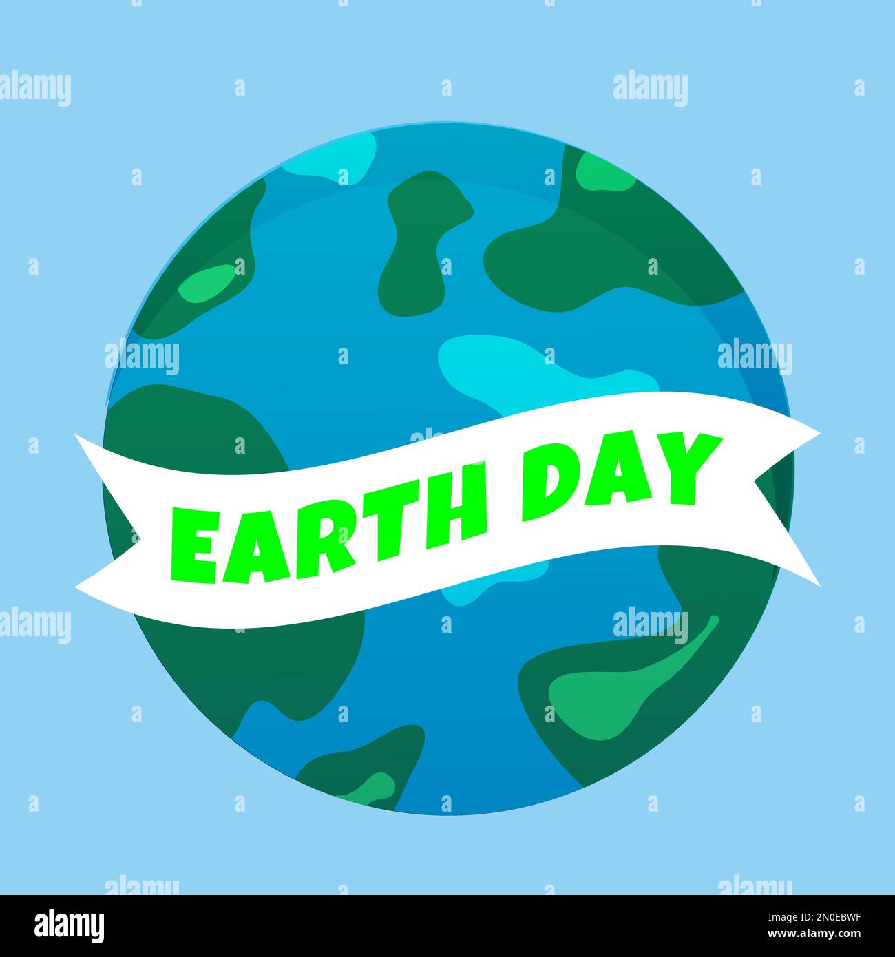Happy Earth Day Banner with women. Illustration of a happy earth day ...