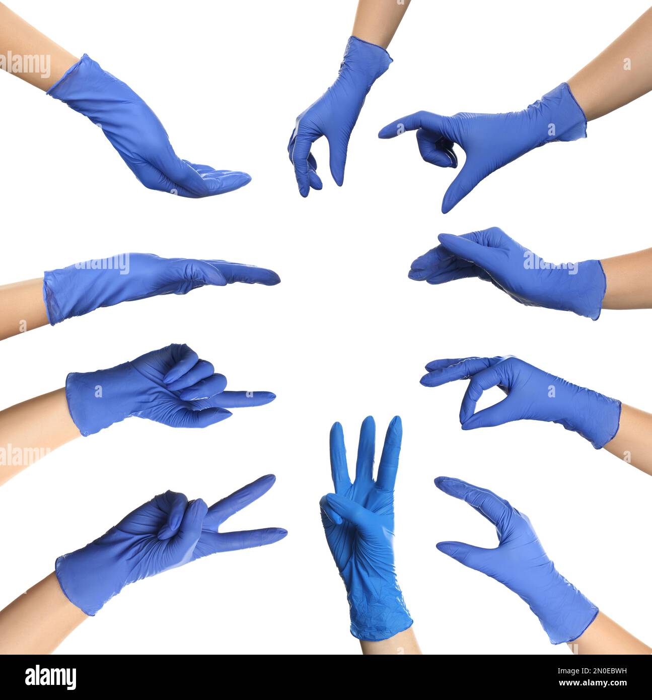 Protect your hands - wear rubber gloves. Photos in collage on white ...