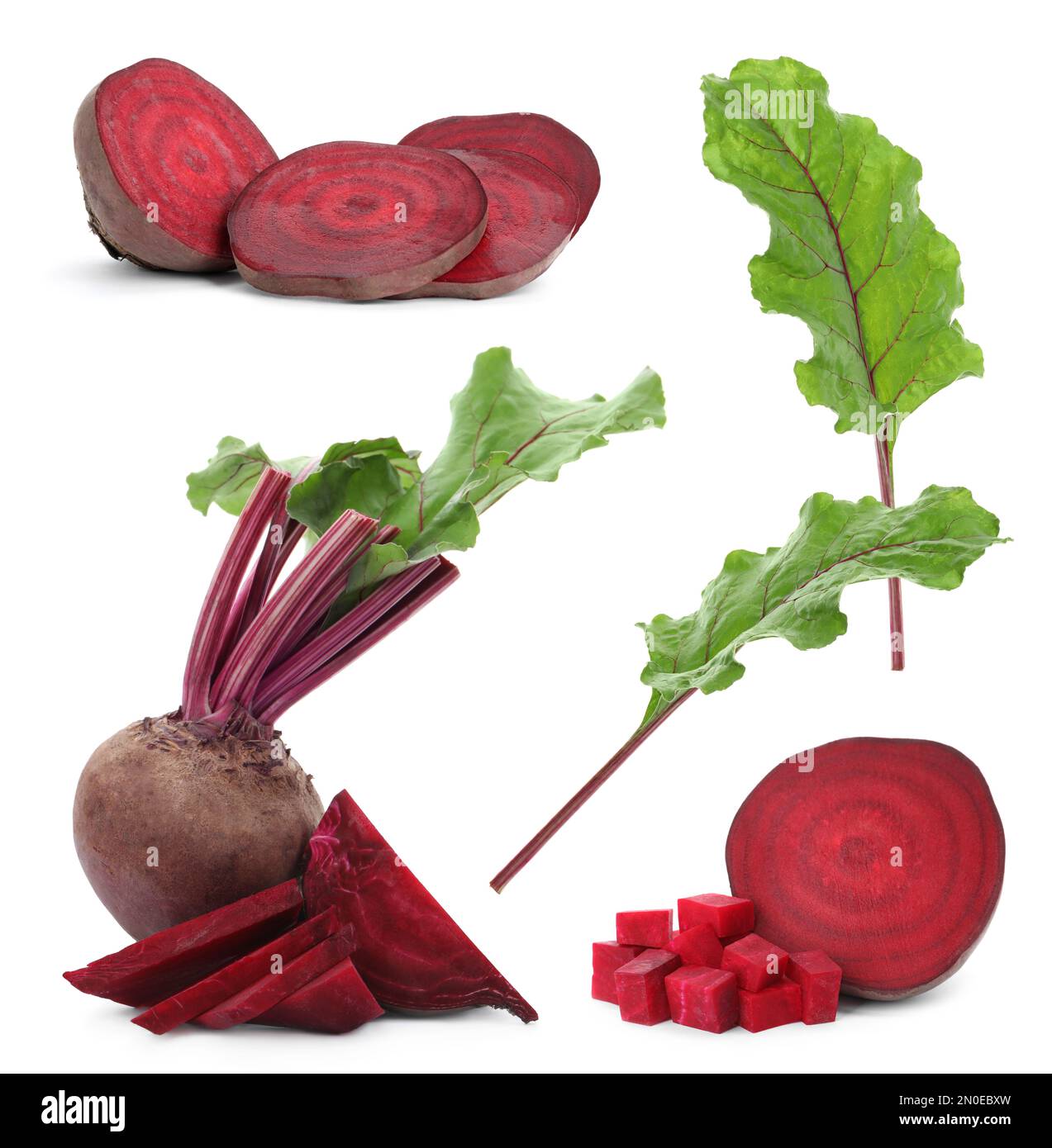 Set of fresh beets on white background Stock Photo - Alamy