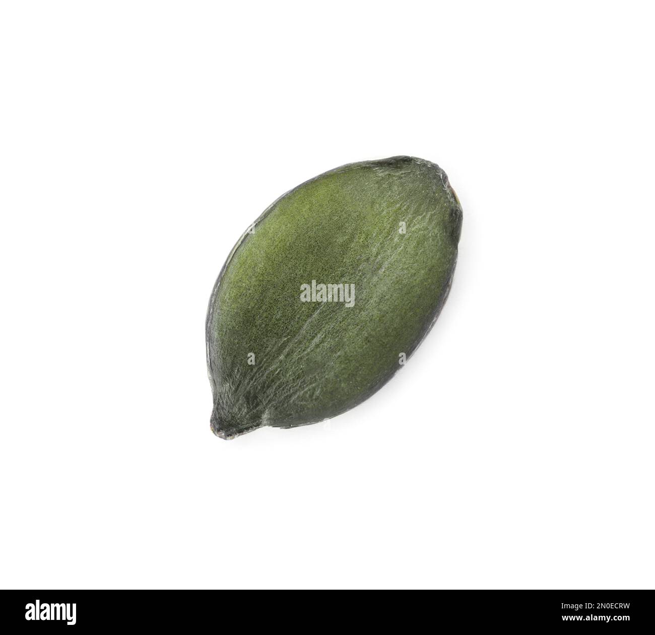 Peeled pumpkin seed isolated on white, top view Stock Photo - Alamy