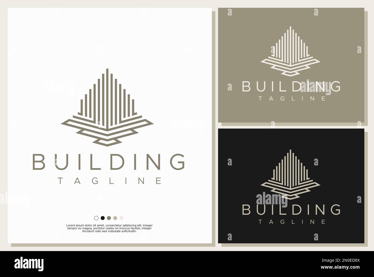 Line property logo design branding. Modern building logo template Stock ...