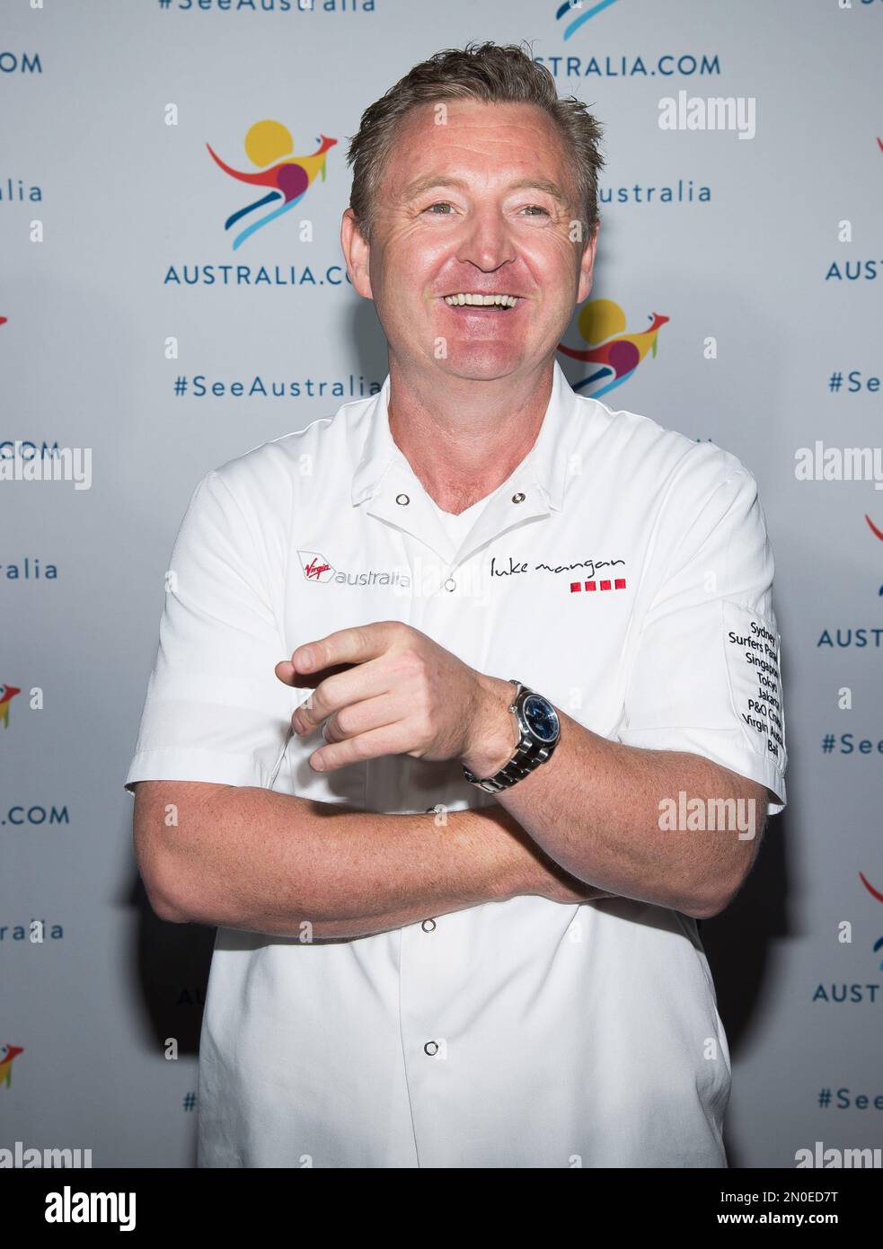 Chef Luke Mangan attends the launch of the "There's Nothing Like ...