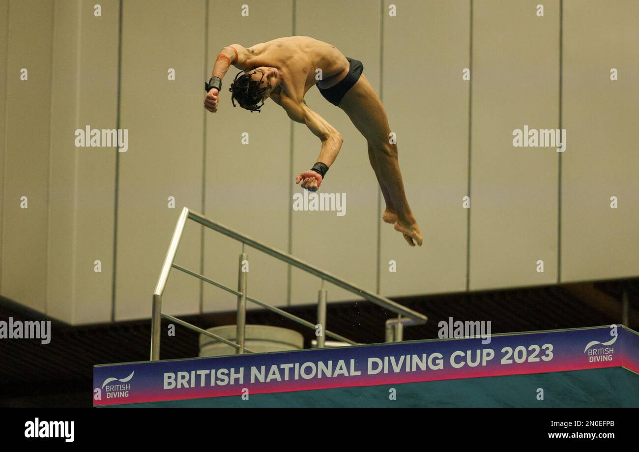Robbie Lee competes in the Mens 10m Platform final during day four of ...